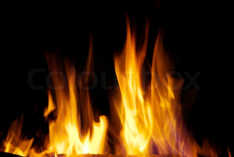 A nice fire in a fire place | Stock image | Colourbox