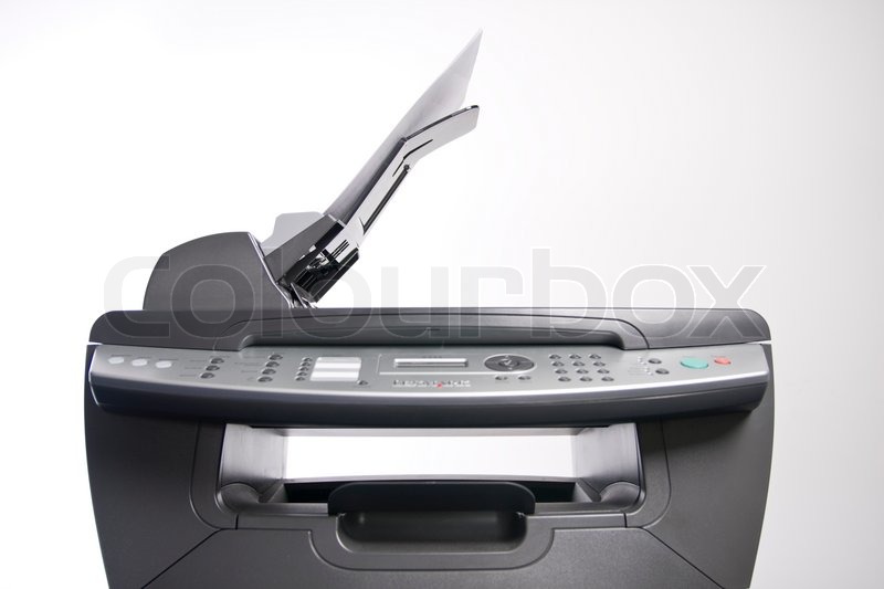 Copying machine over white background | Stock image | Colourbox