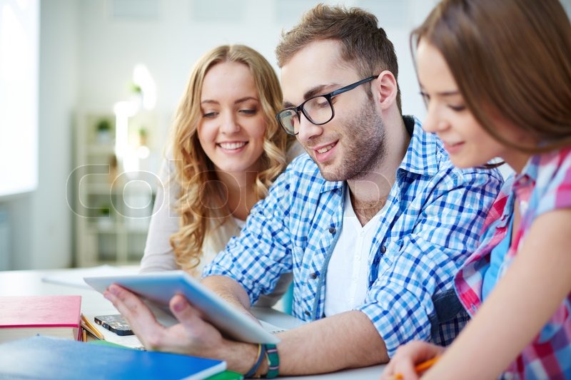 Networking Studenten | Stock Bild | Colourbox