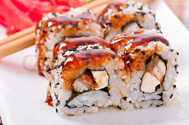 Traditional fresh japanese sushi rolls | Stock image | Colourbox