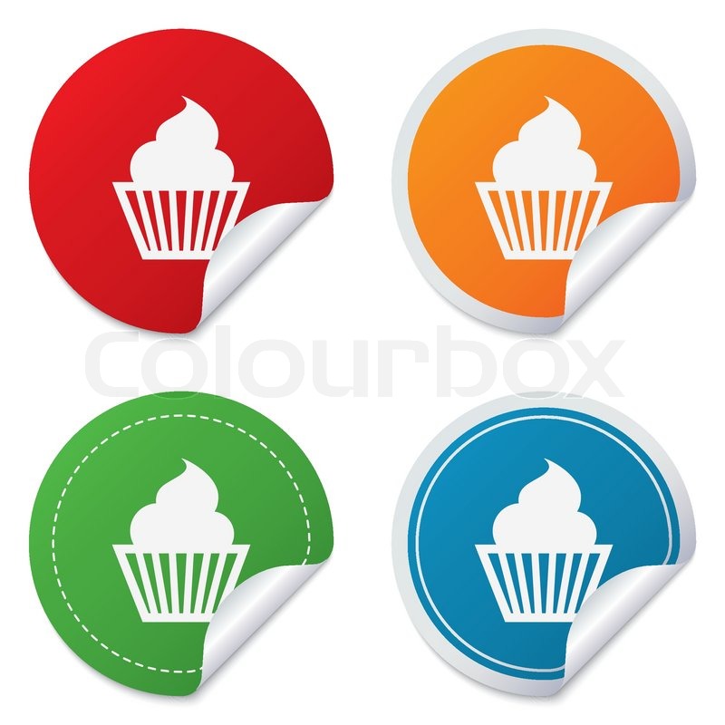 Muffin sign icon. Cupcake symbol. ... | Stock vector | Colourbox