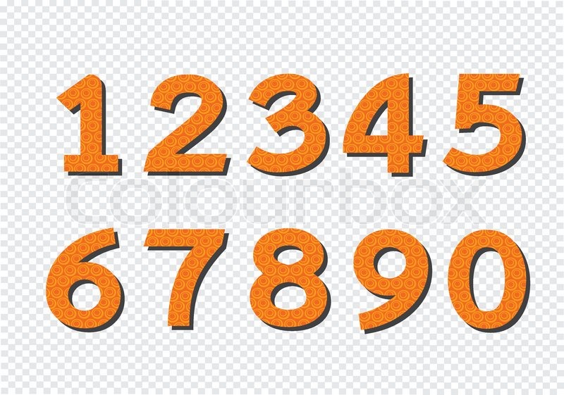 Numbers set in illustration , ... | Stock vector | Colourbox