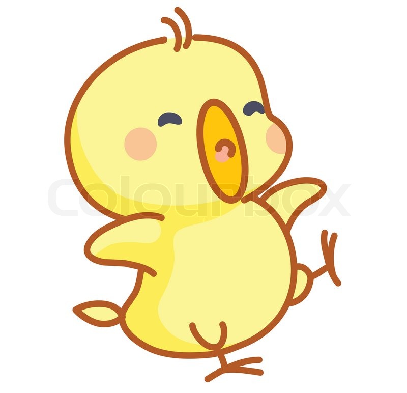 Cute cartoon chicks posing | Stock vector | Colourbox