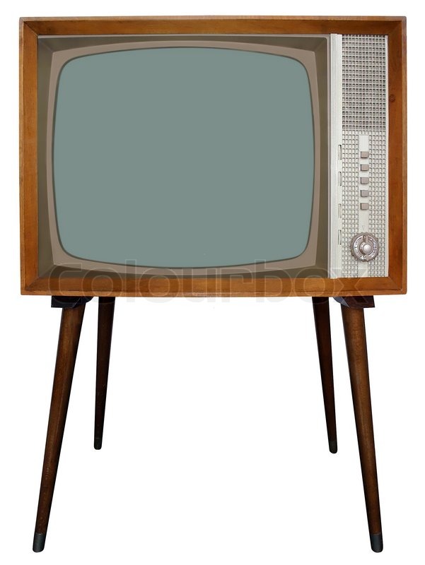 The Old Nostalgic BW Television | Stock image | Colourbox