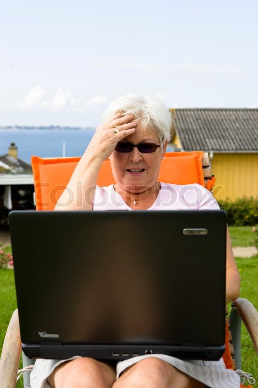 Confused Woman At Computer