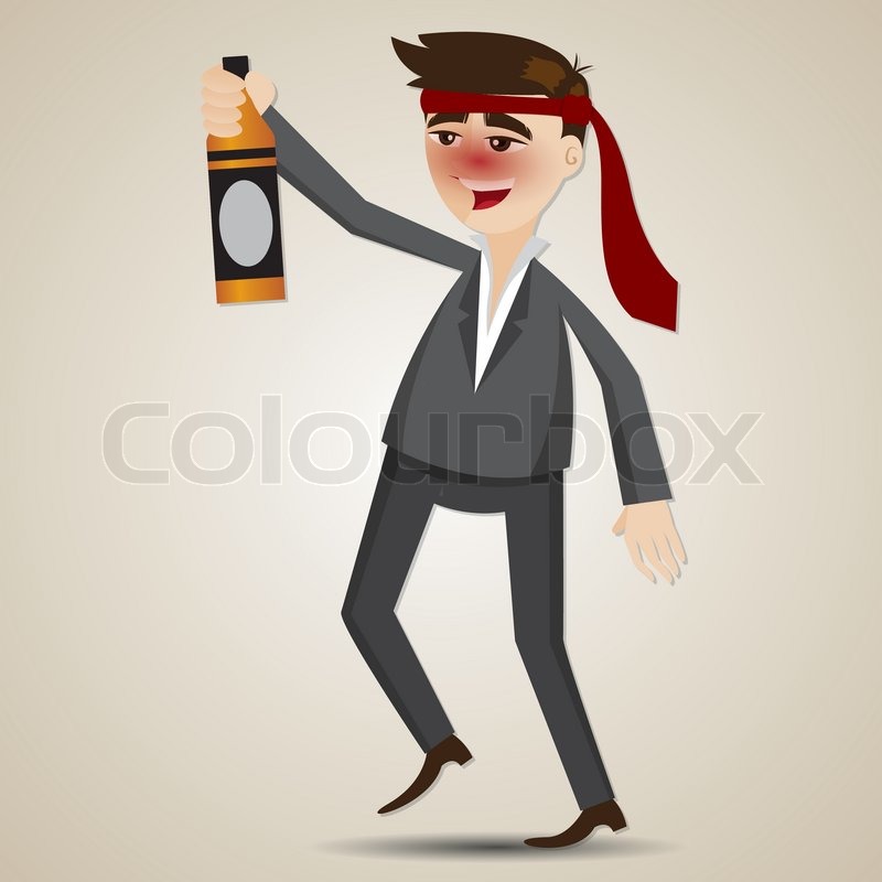 Cartoon betrunken Geschäftsmann mit ... | Stock-Vektor | Colourbox