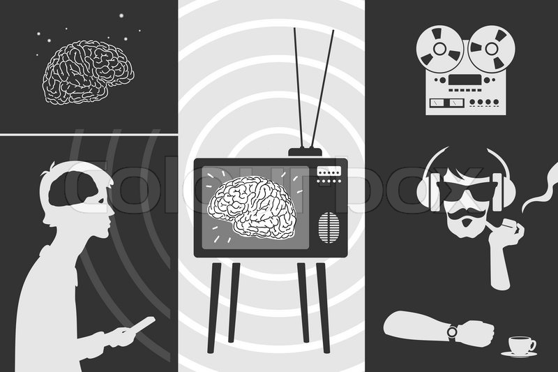 Television propaganda is part of the ... | Stock vector | Colourbox