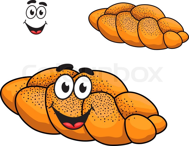 Gourmet plaited crusty loaf of bread ... | Stock vector | Colourbox