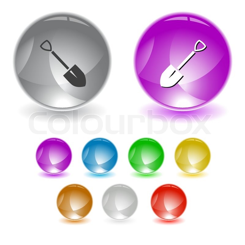 Spaten. Vektor-Interface-Element. | Stock-Vektor | Colourbox