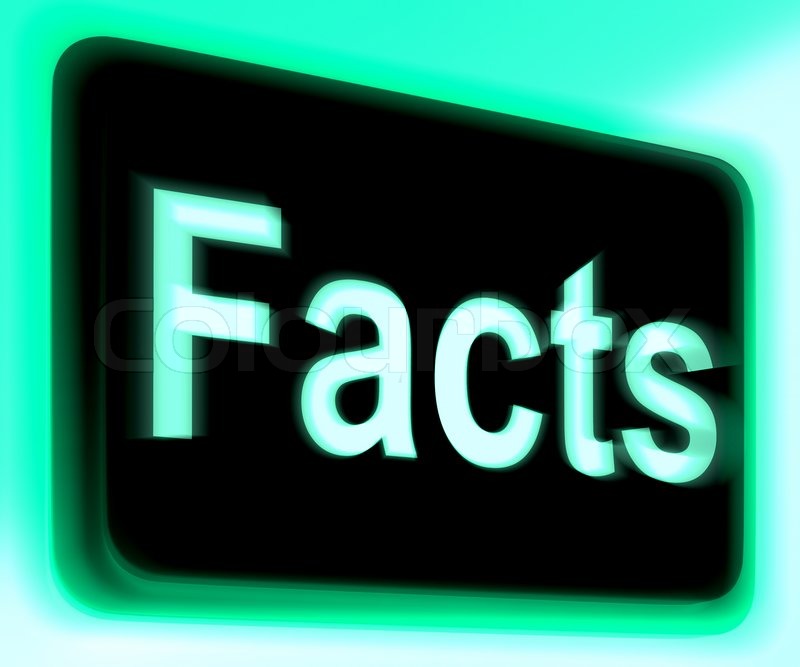 Facts Sign Showing True Information And ... | Stock image | Colourbox