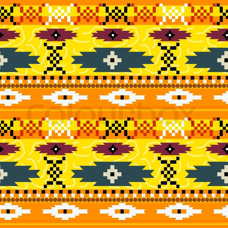 Seamless texture with Mexican pattern | Stock vector | Colourbox