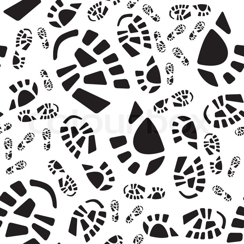 Shoe print seamless pattern | Stock vector | Colourbox