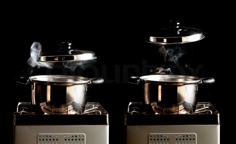 Steam over cooking pot | Stock image | Colourbox