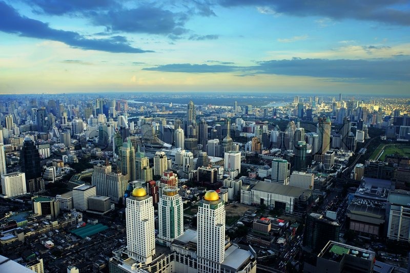 Bangkok city bird's-eye view in ... | Stock image | Colourbox