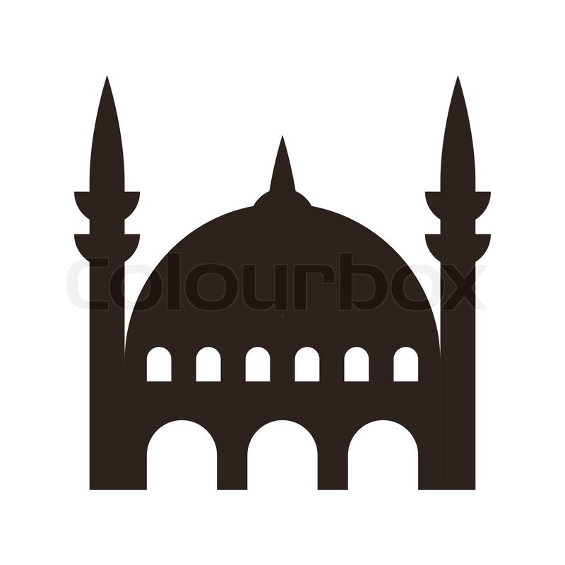 Mosque icon isolated on white ... | Stock vector | Colourbox