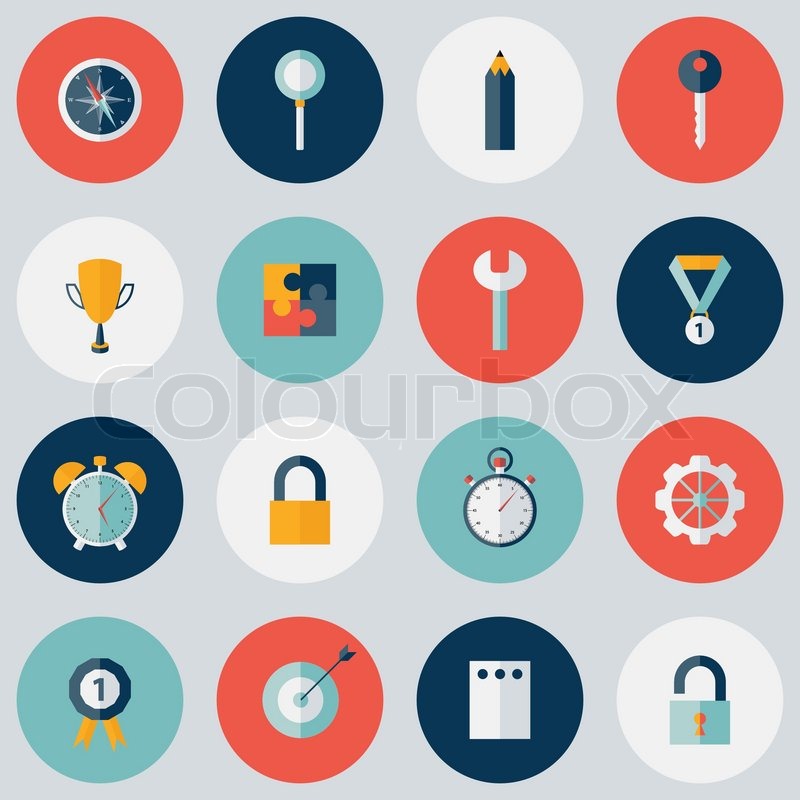 Illustration of Flat circle Business ... | Stock vector | Colourbox