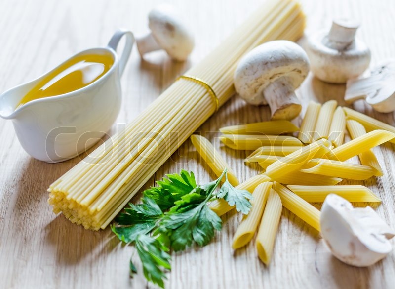 Spaghetti and penne with pasta ... | Stock image | Colourbox