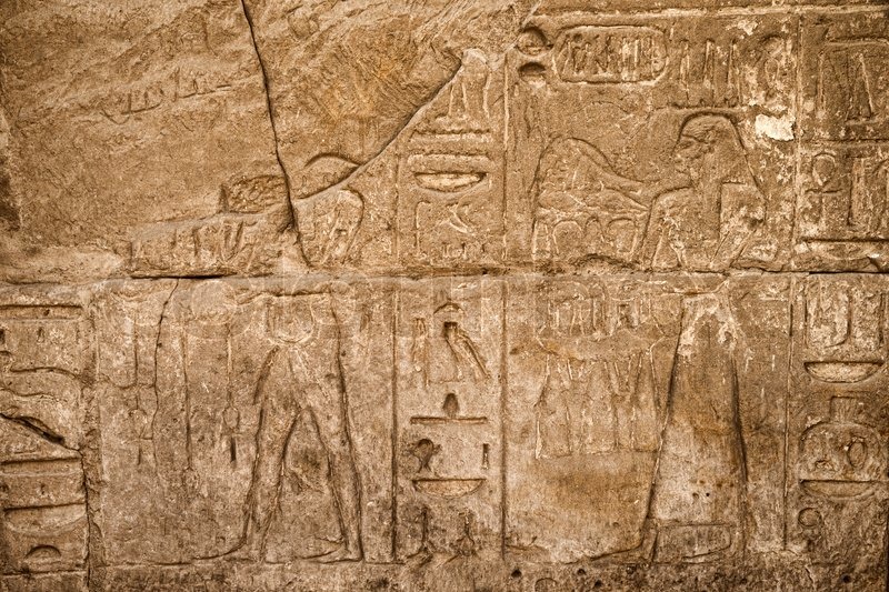 Hieroglyphic of pharaoh civilization in ... | Stock image | Colourbox