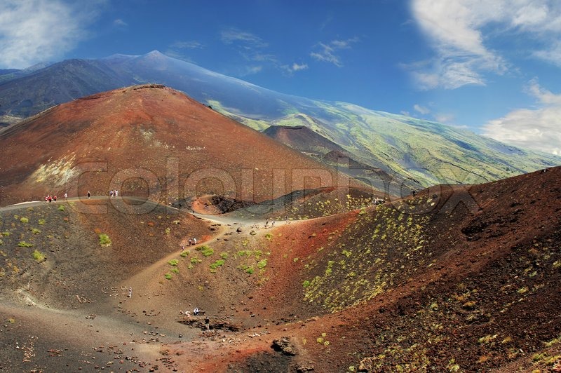 One of the many craters on the volcano ... | Stock image | Colourbox