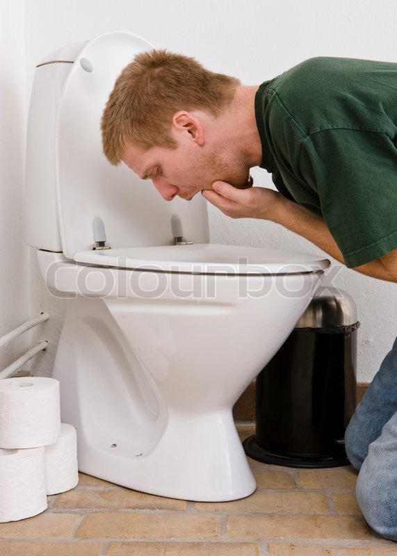 Eating disorder, thirty, toilet | Stock Photo | Colourbox