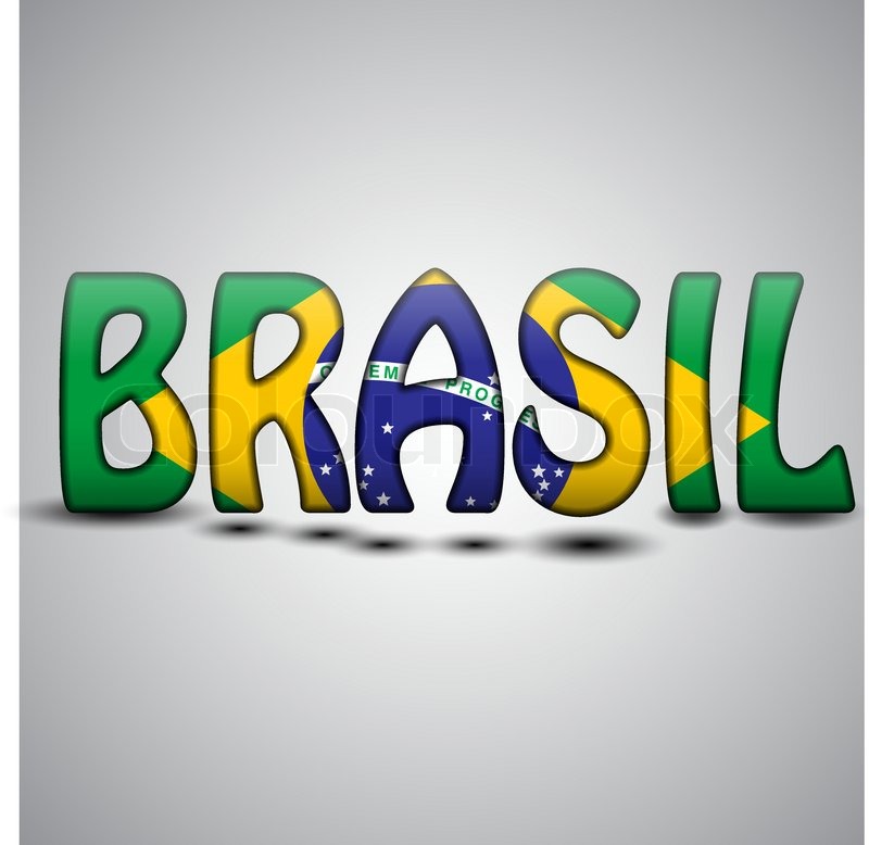 Brazil Letters with Brazilian Flag. ... | Stock vector | Colourbox