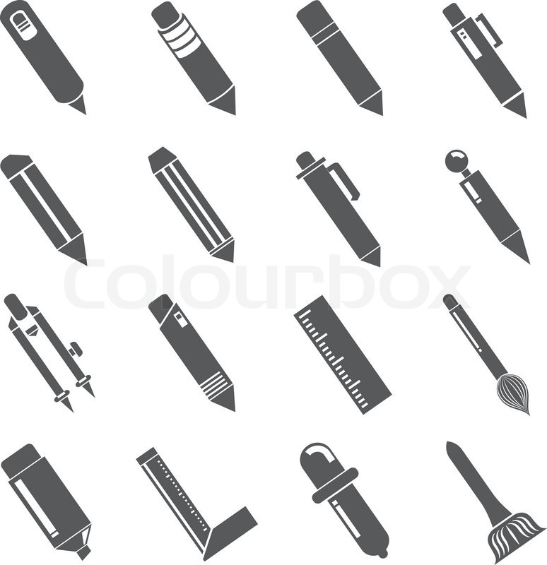 Stift-Symbole | Stock-Vektor | Colourbox