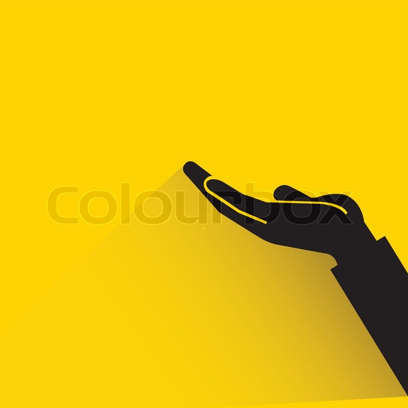 Hand lift on yellow background | Stock vector | Colourbox