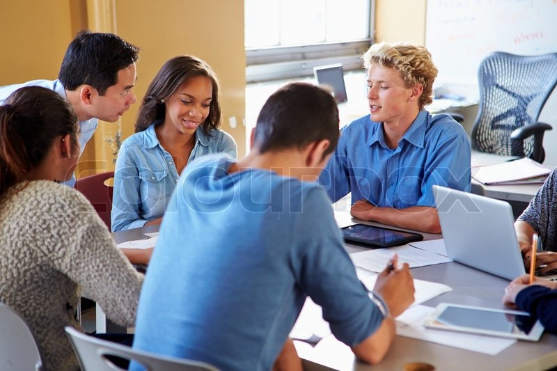 High School Students With Teacher In ... | Stock image | Colourbox