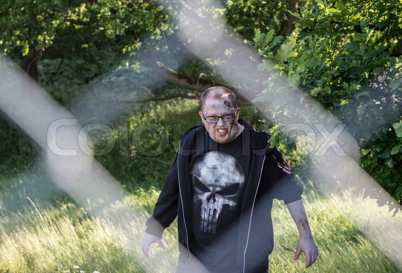 Male zombie out for hunt in broad ... | Stock image | Colourbox