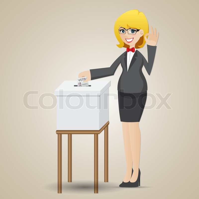 Illustration of cartoon businesswoman ... | Stock vector | Colourbox