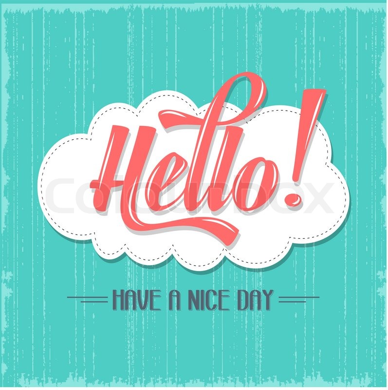 Calligraphic Writing "Hello", vector ... | Stock vector | Colourbox