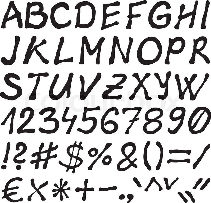 Doodle Typ Zeichensatz | Stock-Vektor | Colourbox