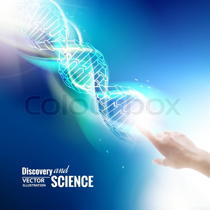 Science concept image of human hand ... | Stock vector | Colourbox