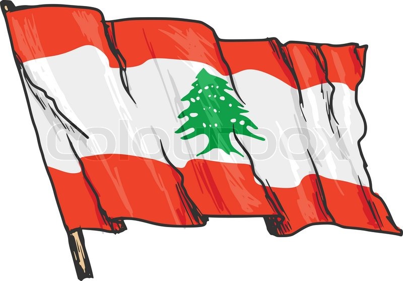 Flagge Libanons | Stock-Vektor | Colourbox