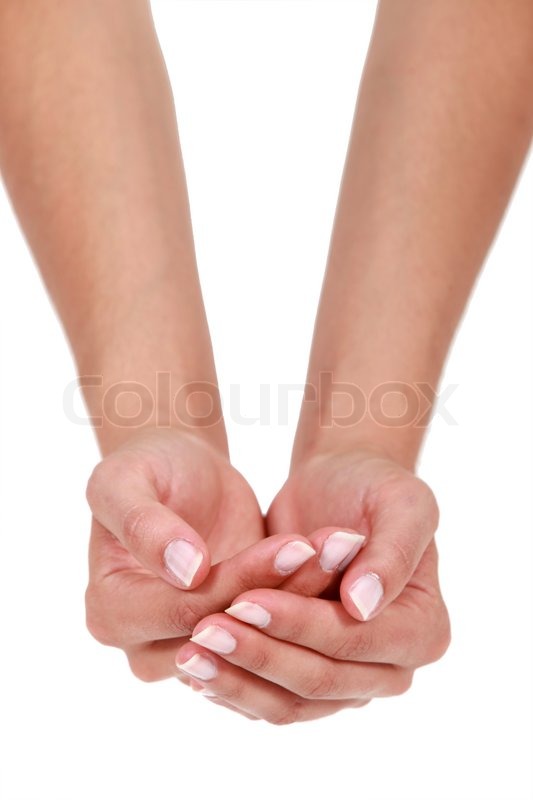 Woman's cupped hands | Stock image | Colourbox