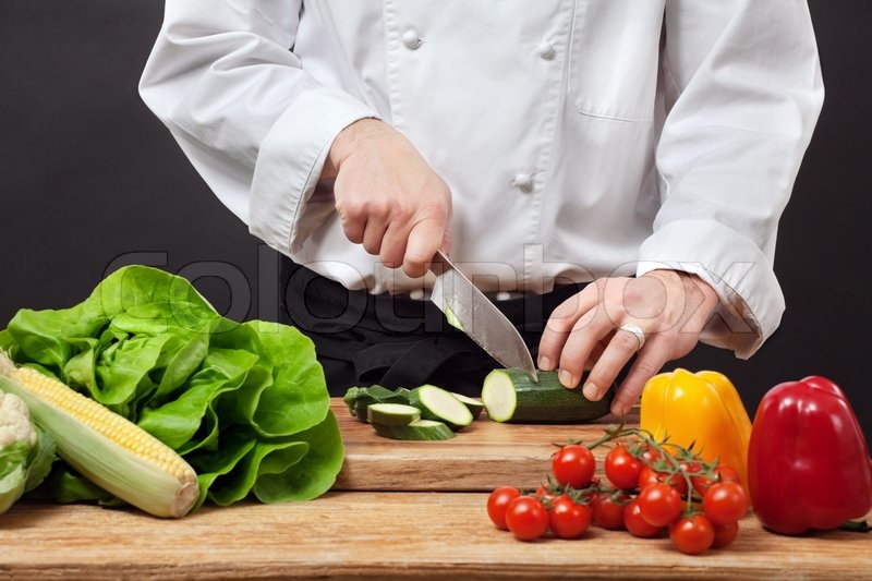 Chef Chopping Vegetables
