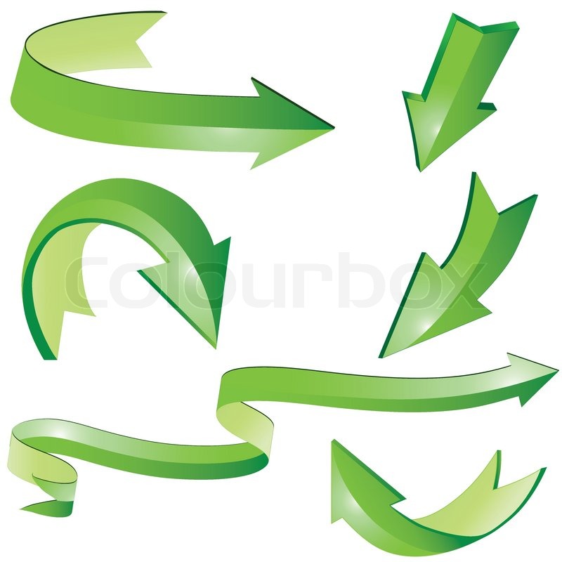Pfeilzeichen 3D Set vector ... | Stock-Vektor | Colourbox