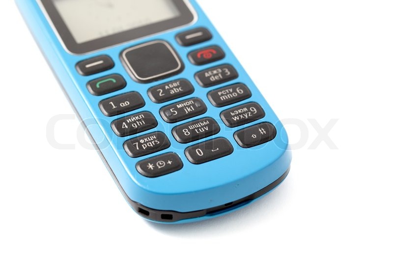 Blue cell phone | Stock image | Colourbox