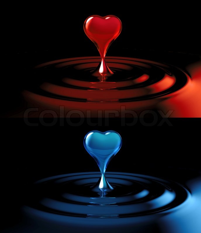 Water Drop On Heart