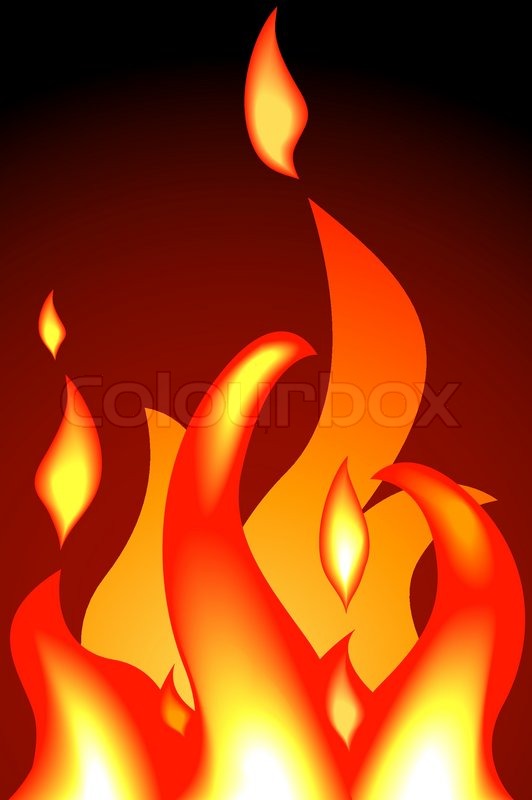 A fire or flames. Shading by blends, ... | Stock vector | Colourbox