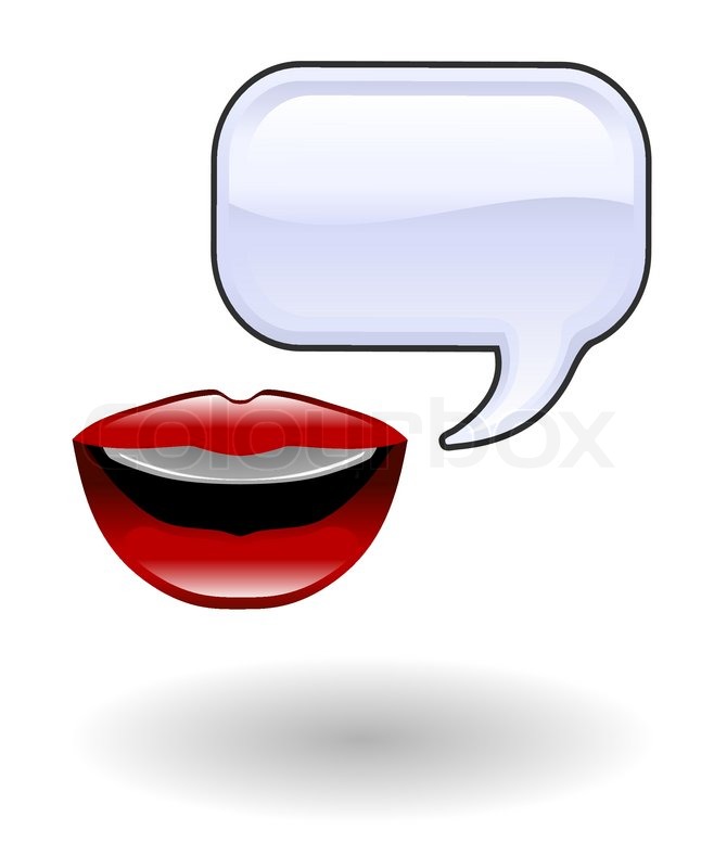 Illustration of talking lips | Stock vector | Colourbox