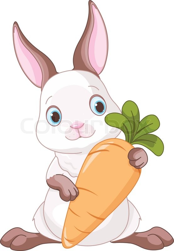 Hase Mit Karotte Stock Vektor Colourbox