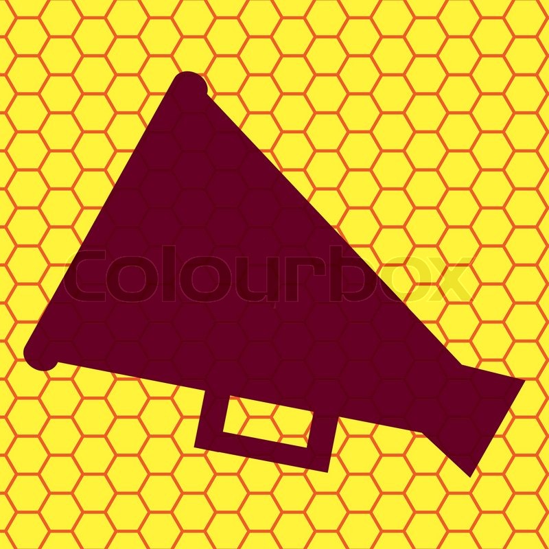 Megaphone, Loud-hailer Flat modern web ... | Stock vector | Colourbox