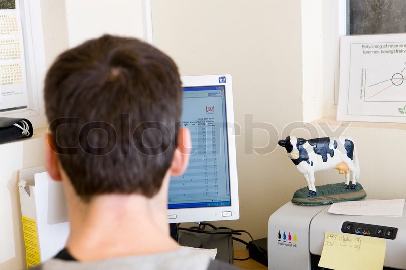 Farmer in his office | Stock image | Colourbox