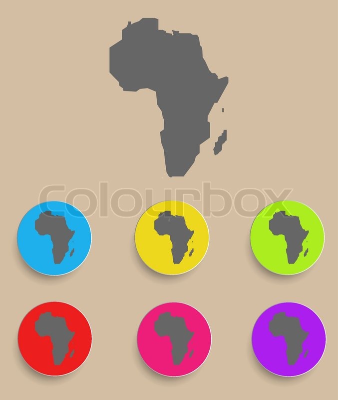 Africa Map - icon isolated. Vector ... | Stock vector | Colourbox