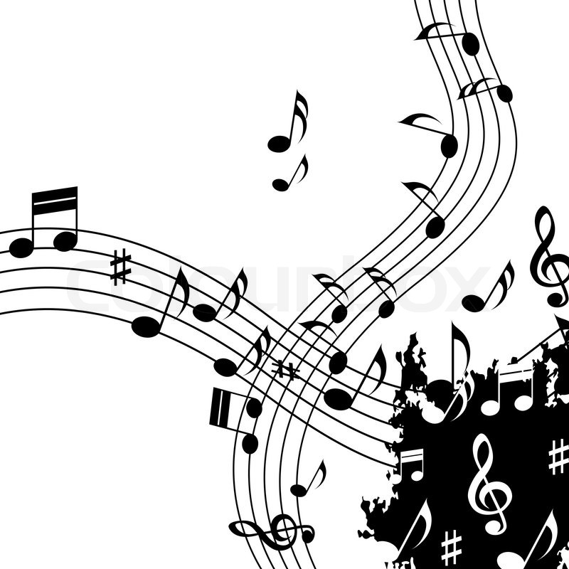 White Music Background Shows Classical ... | Stock image | Colourbox