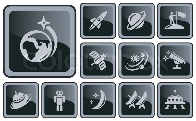 Space button set | Stock vector | Colourbox