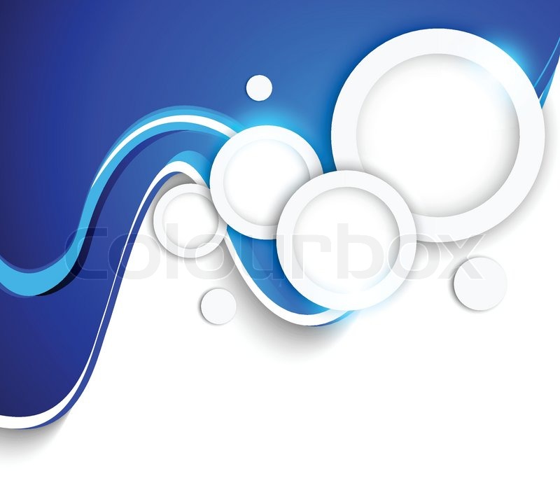 Abstract wavy background with circles | Stock vector | Colourbox