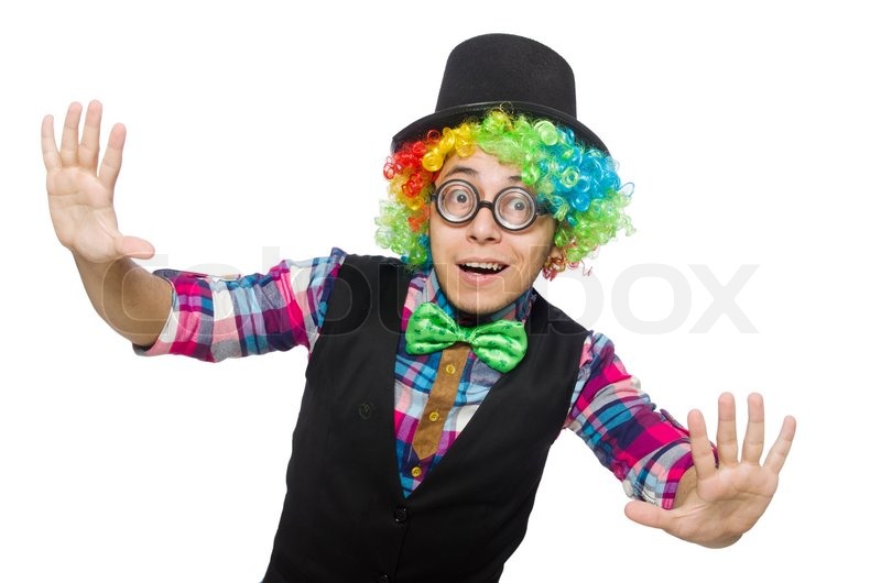 Clown isolated on the white background | Stock image | Colourbox