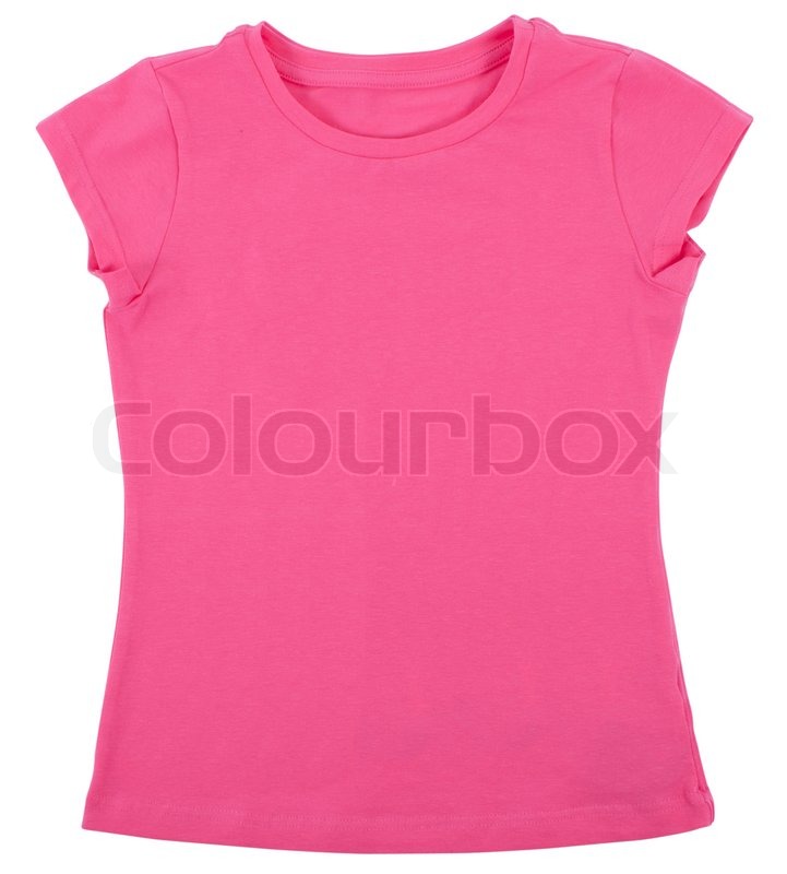 Women's pink shirt isolated on a white ... | Stock image | Colourbox